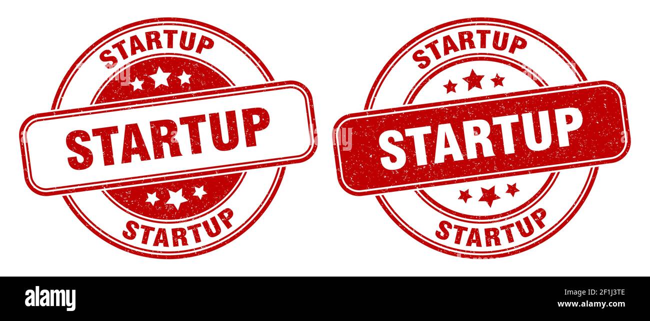 startup stamp. startup sign. round grunge label Stock Vector Image ...