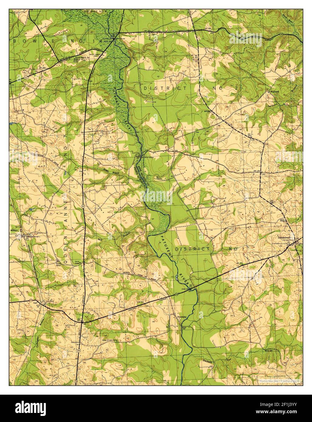 Davidsonville, Maryland, map 1944, 1:31680, United States of America by ...