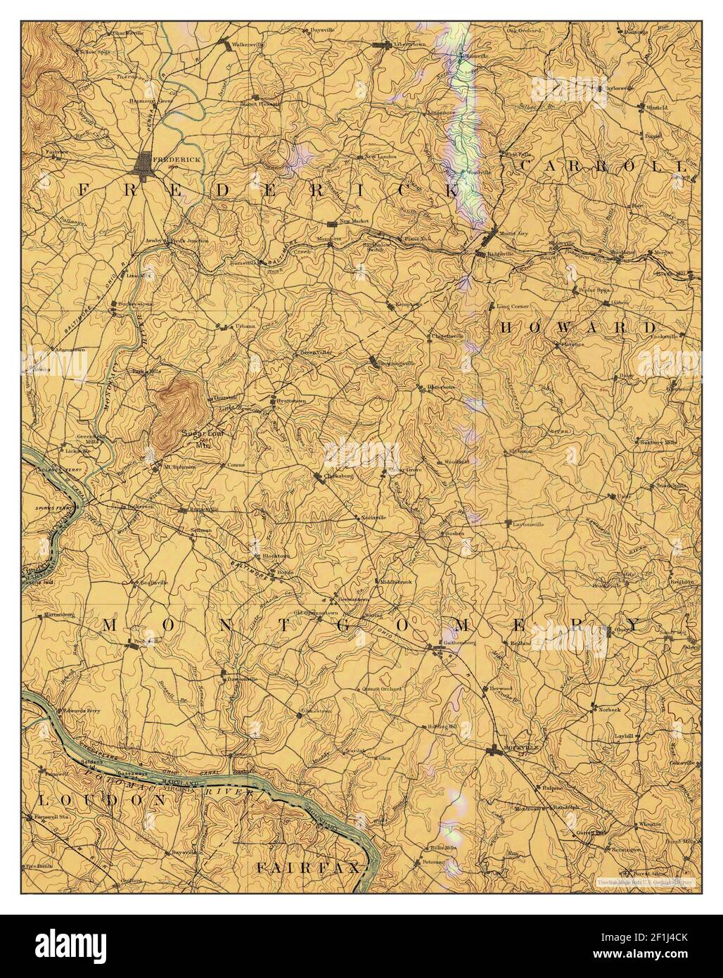 Frederick, Maryland, map 1894, 1:125000, United States of America by ...