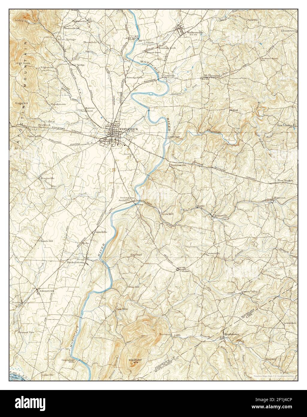 Frederick, Maryland, map 1909, 1:62500, United States of America by ...