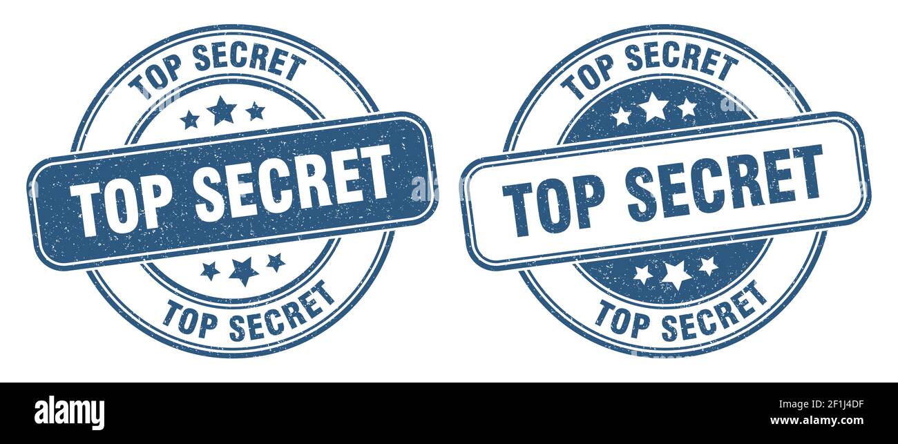 top secret stamp. top secret sign. round grunge label Stock Vector ...