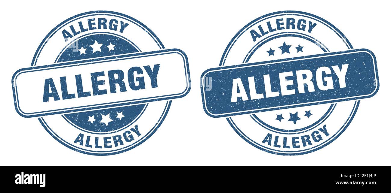 allergy stamp. allergy sign. round grunge label Stock Vector Image ...