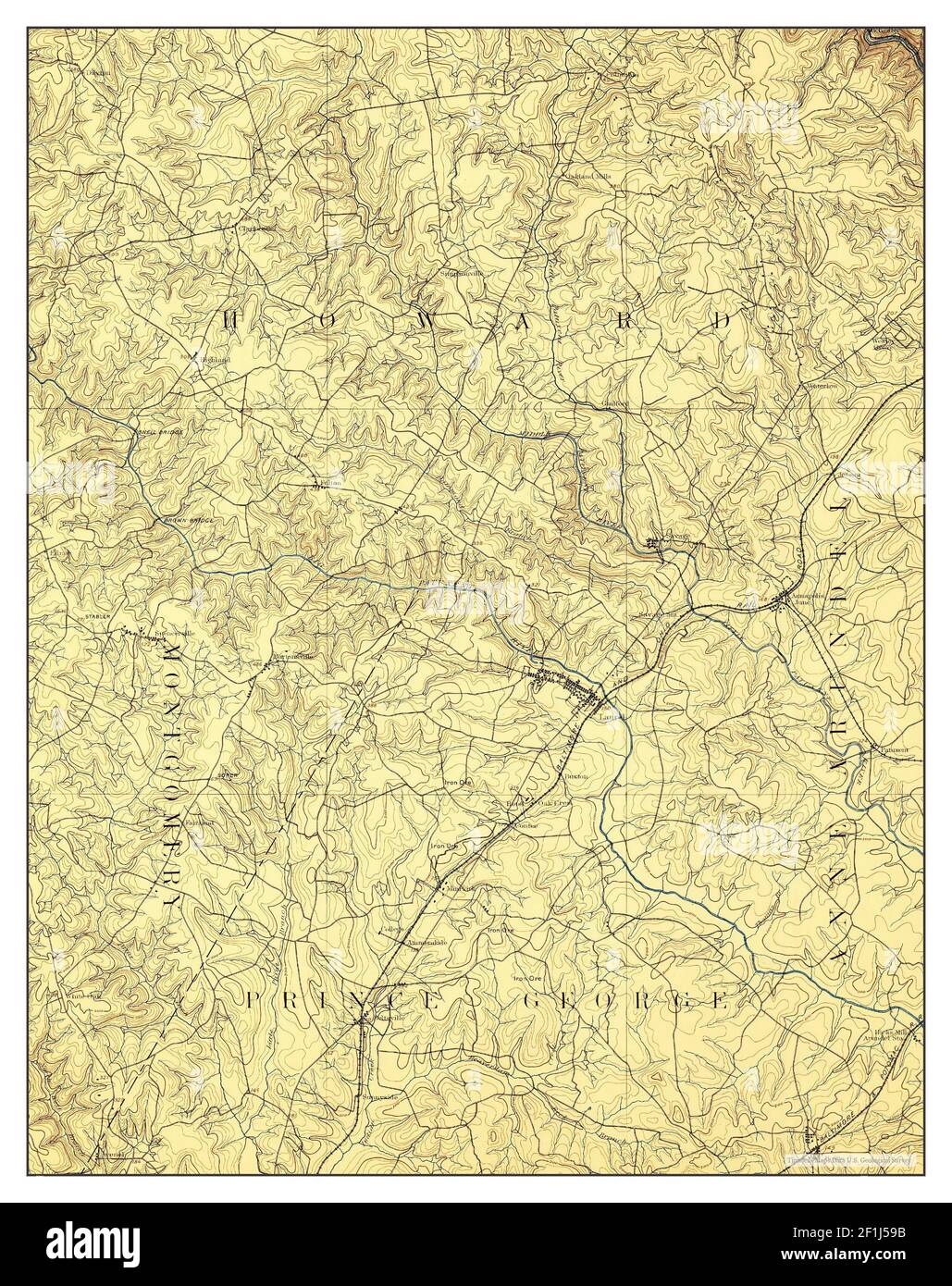 Laurel, Maryland, map 1897, 1:62500, United States of America by ...