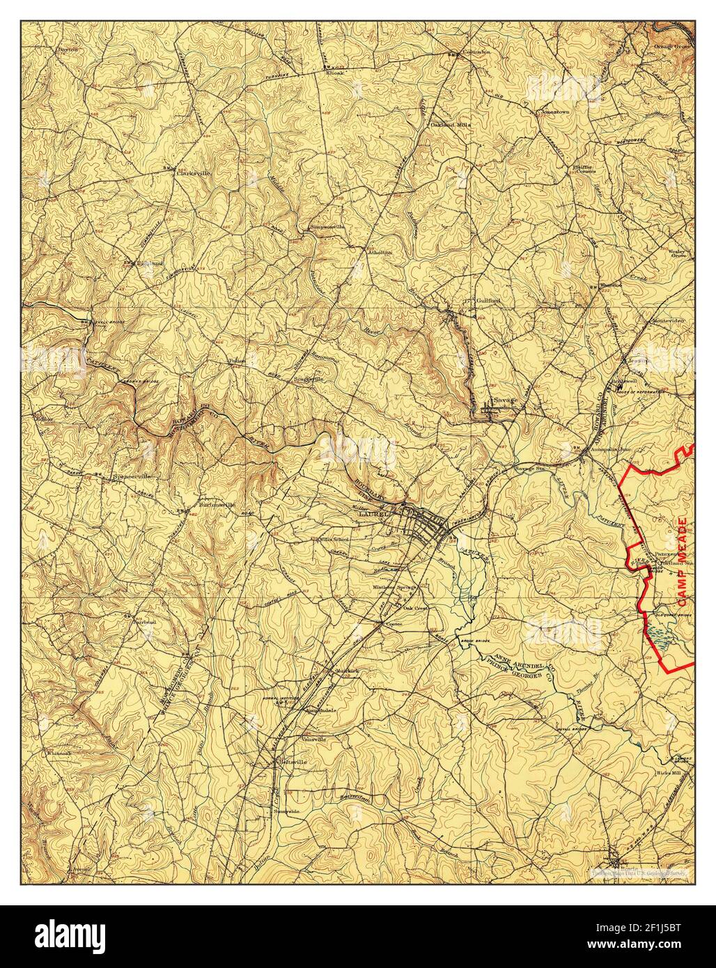 Laurel, Maryland, map 1907, 1:62500, United States of America by ...