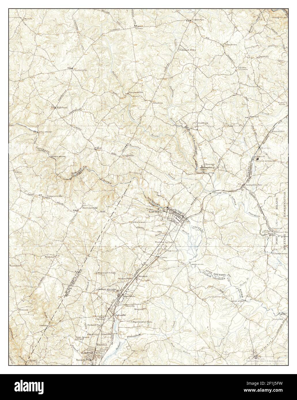 Laurel, Maryland, map 1926, 1:62500, United States of America by ...