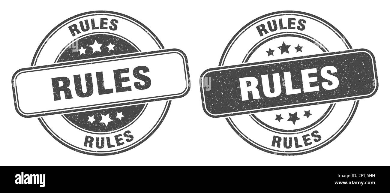 rules stamp. rules sign. round grunge label Stock Vector Image & Art ...