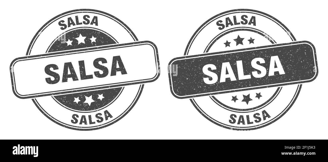 salsa stamp. salsa sign. round grunge label Stock Vector Image & Art ...