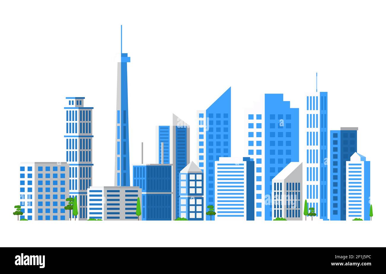 Cityscape illustration Cut Out Stock Images & Pictures - Alamy