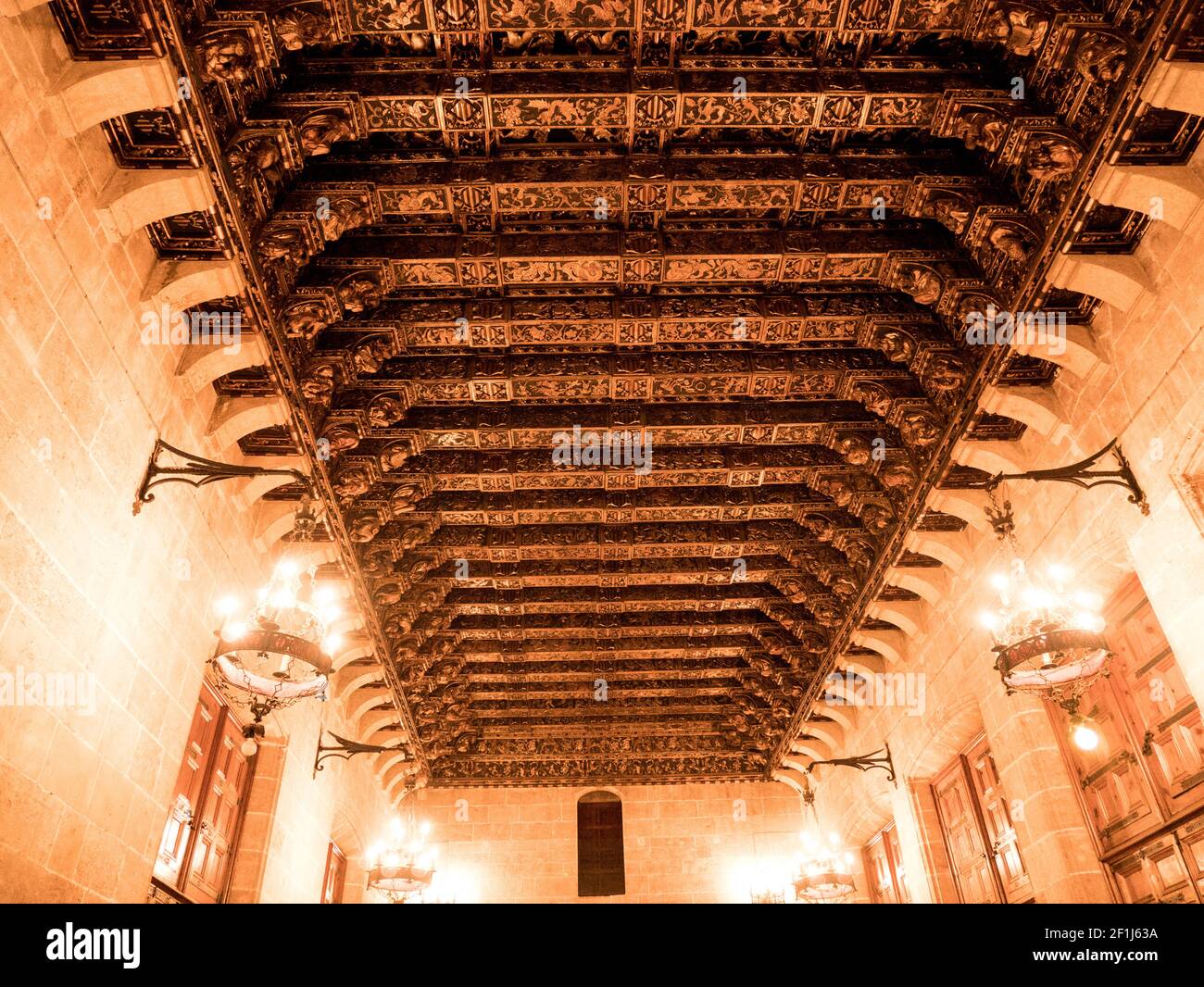 Silk market, interior room in Valencia, Spain Stock Photo - Alamy