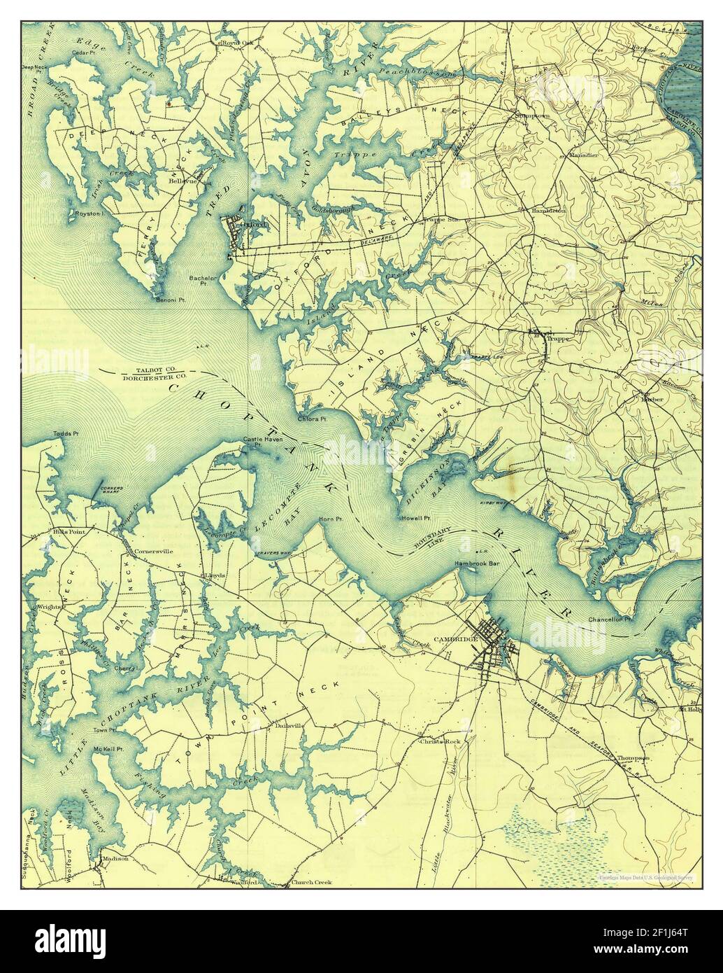 Oxford, Maryland, map 1904, 1:62500, United States of America by ...