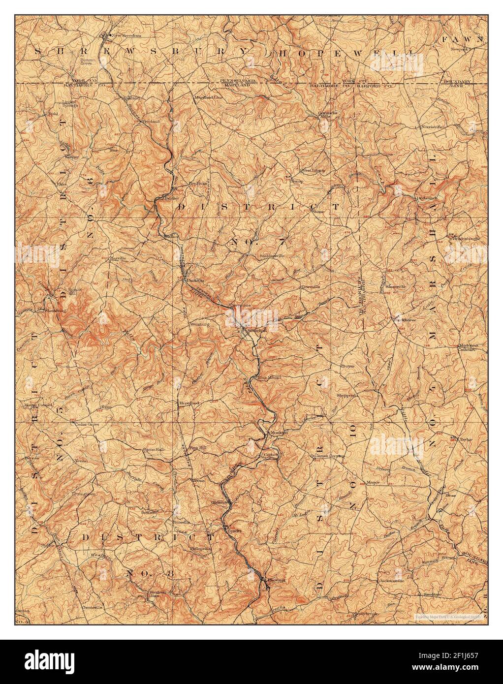 Parkton, Maryland, map 1902, 1:62500, United States of America by ...