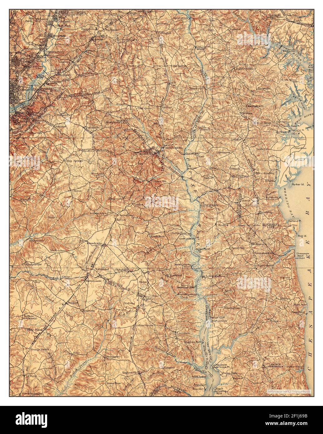 Patuxent, Maryland, map 1899, 1:125000, United States of America by ...