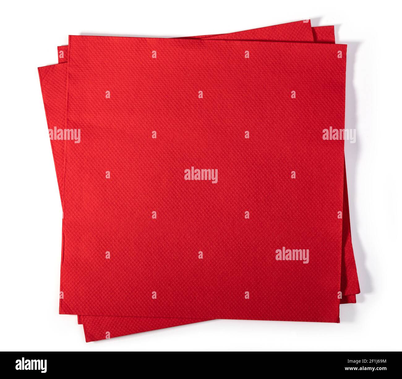 Green paper napkins isolated Cut Out Stock Images & Pictures - Alamy