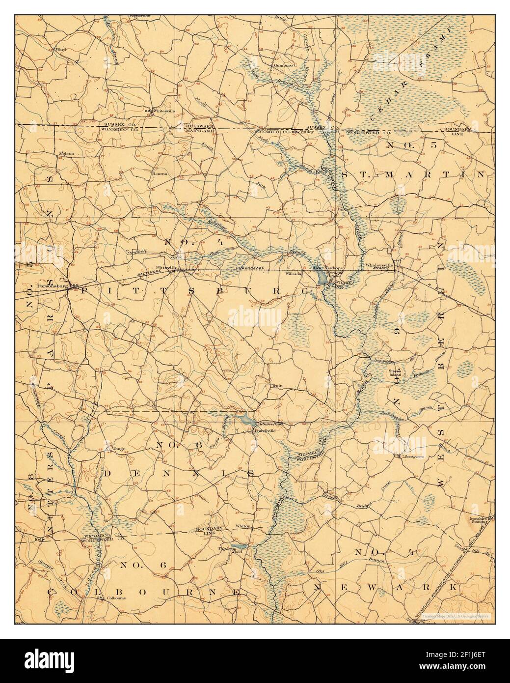 Pittsville, Maryland, map 1902, 1:62500, United States of America by ...
