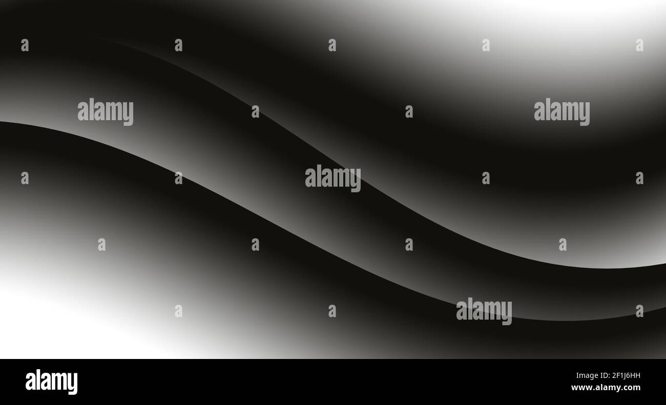 An illustration of a black and white wave pattern background with ...
