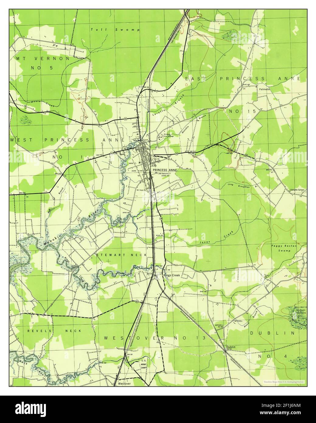 Princess Anne, Maryland, map 1943, 1:31680, United States of America by ...