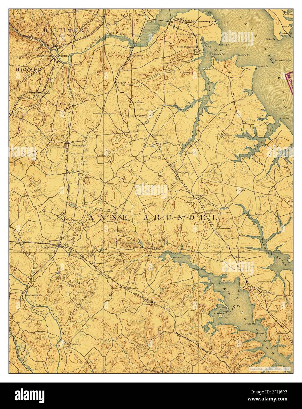 Relay, Maryland, map 1894, 1:62500, United States of America by ...