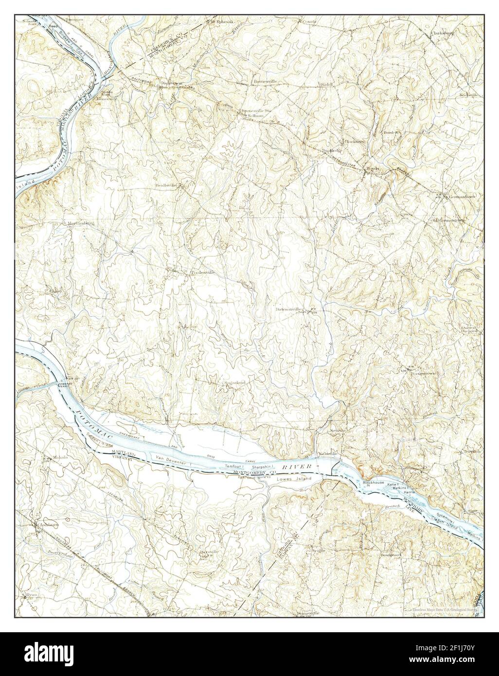 Seneca, Maryland, map 1908, 1:62500, United States of America by ...