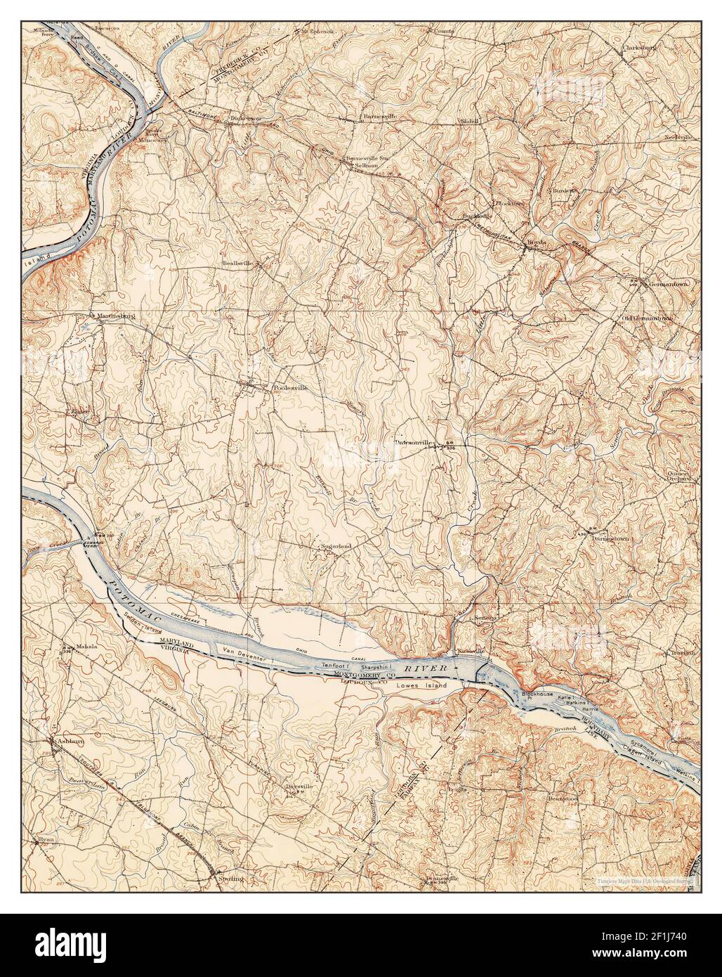 Seneca, Maryland, map 1908, 1:62500, United States of America by ...