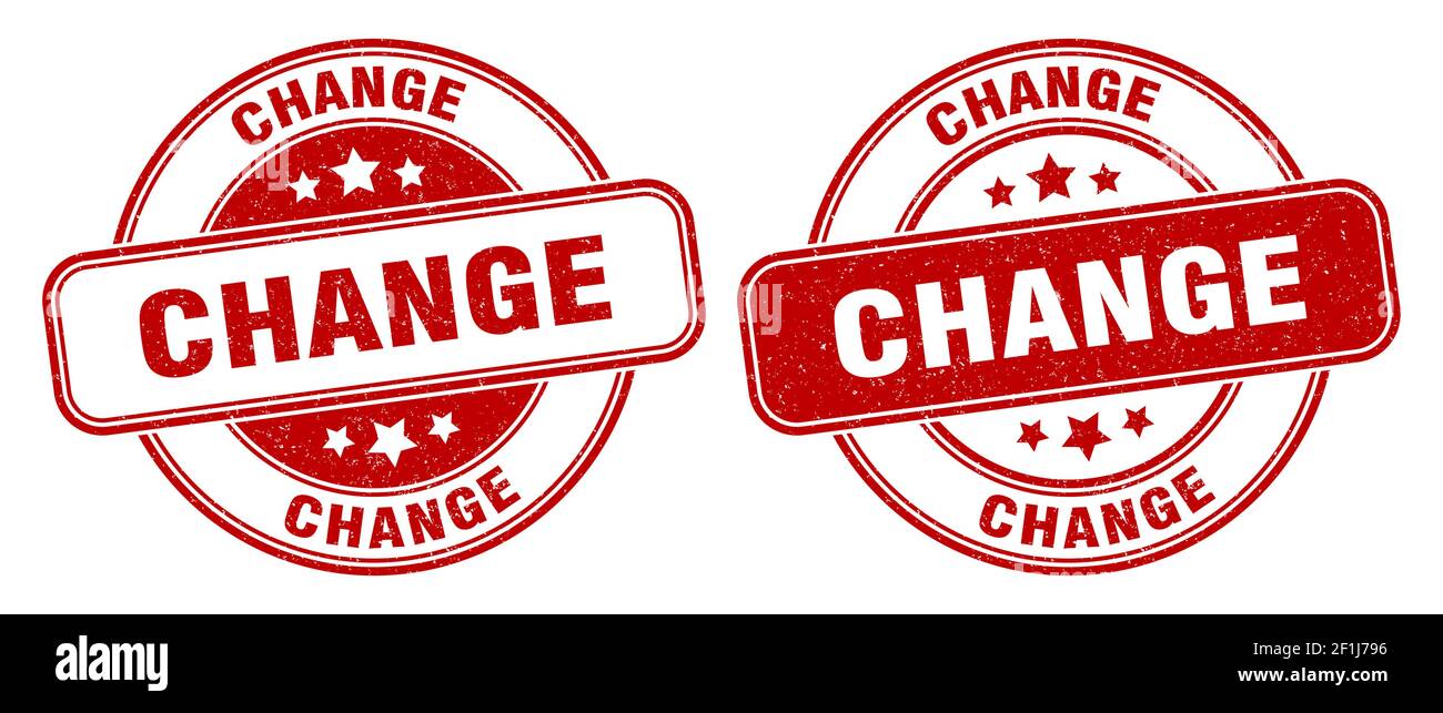 change stamp. change sign. round grunge label Stock Vector Image & Art ...