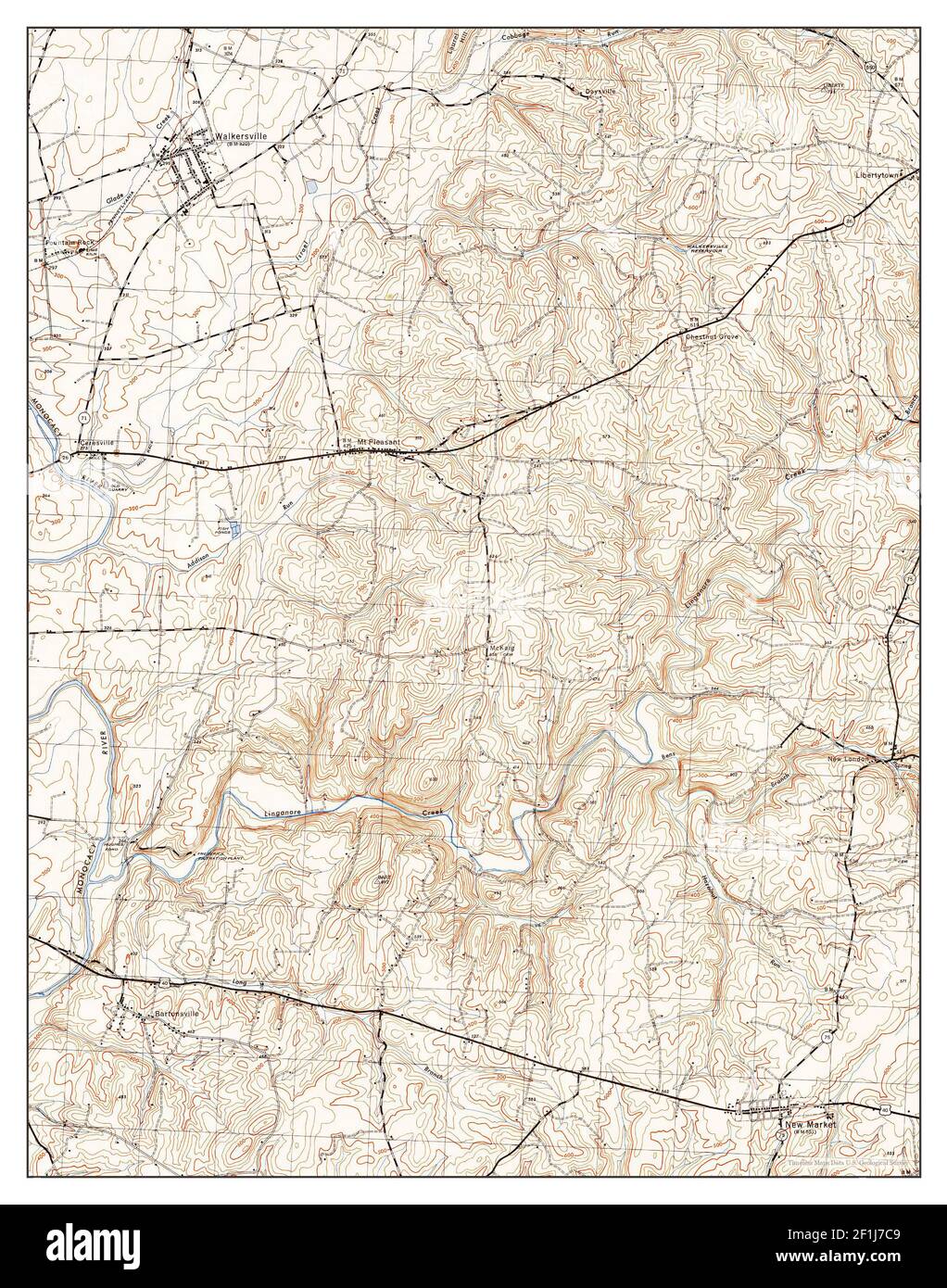 Walkersville, Maryland, map 1944, 1:31680, United States of America by ...