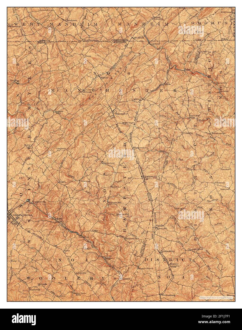 Westminster, Maryland, map 1905, 1:62500, United States of America by ...