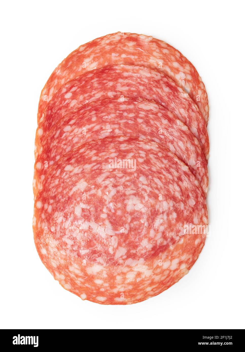 Salami sausage slice Stock Photo - Alamy