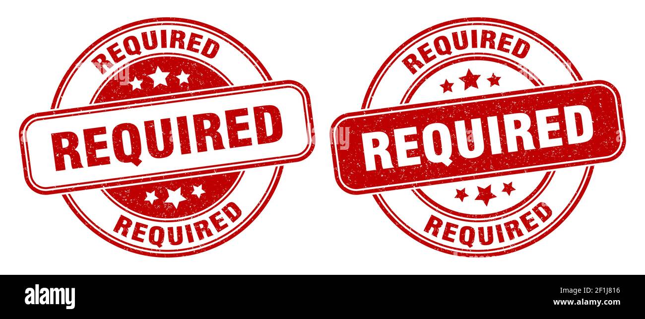 required stamp. required sign. round grunge label Stock Vector Image ...