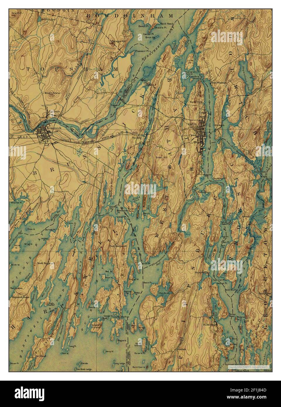 Map of bath maine hi-res stock photography and images - Alamy