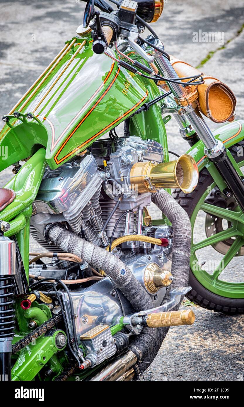 Harley Davidson Outlaw Custom Motorcycle Stock Photo - Alamy