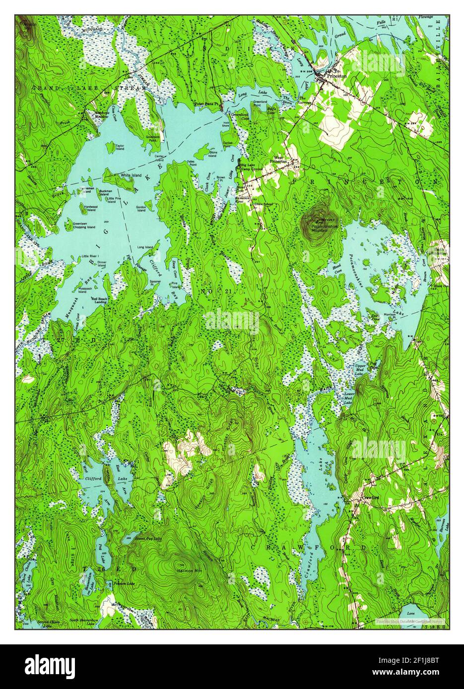 Big Lake, Maine, map 1941, 1:62500, United States of America by ...