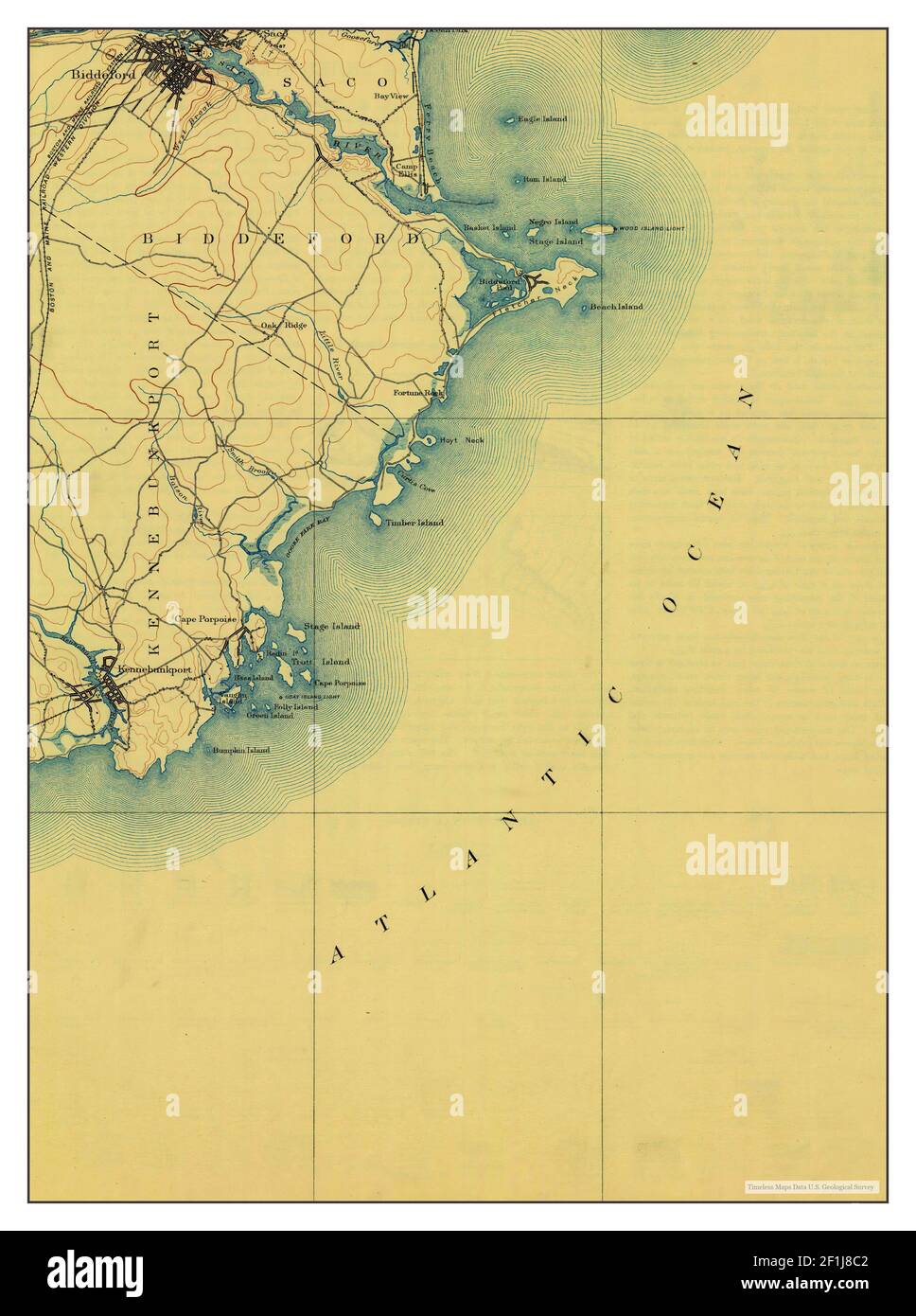 Map of biddeford hi-res stock photography and images - Alamy
