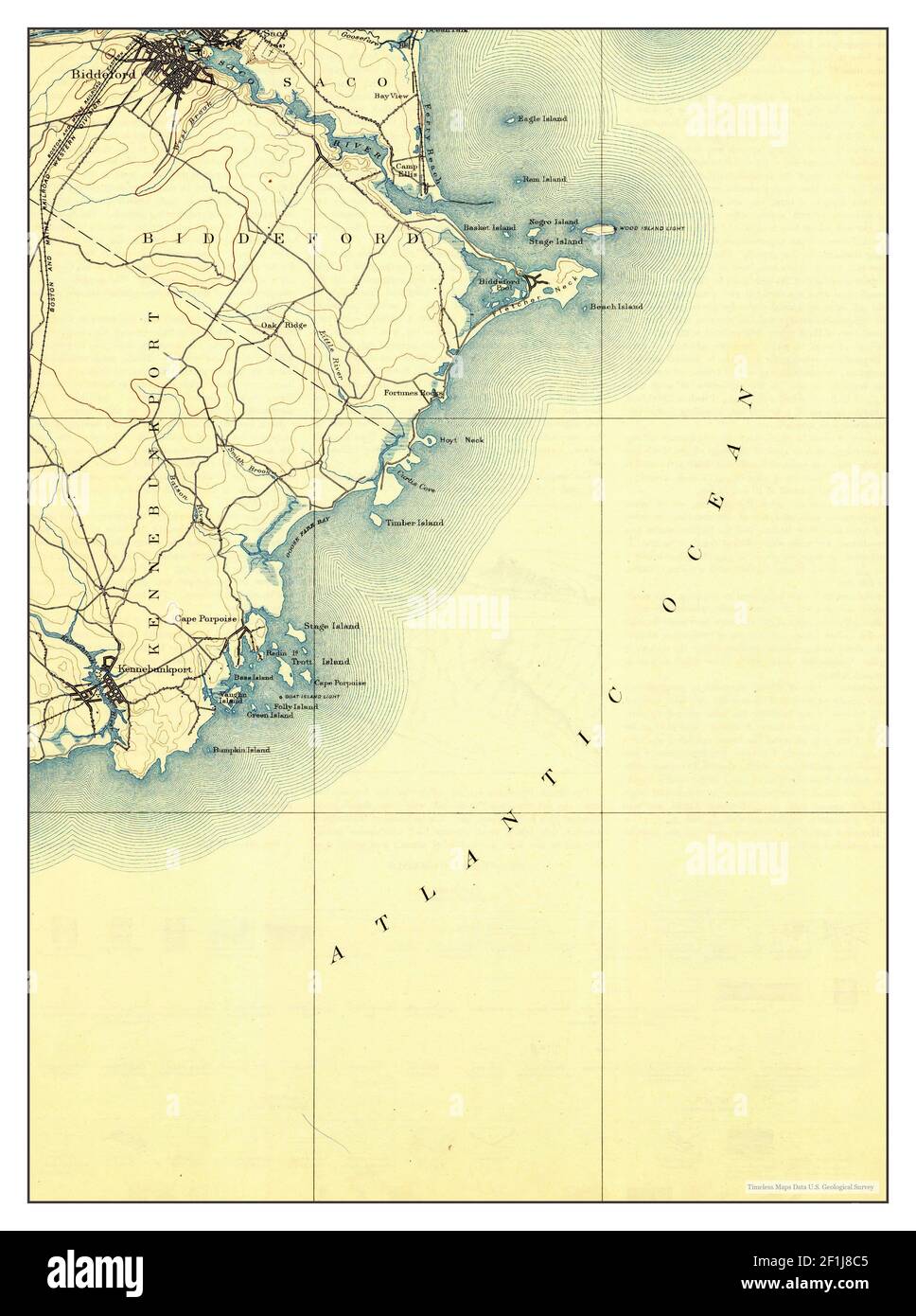 Map of biddeford hi-res stock photography and images - Alamy