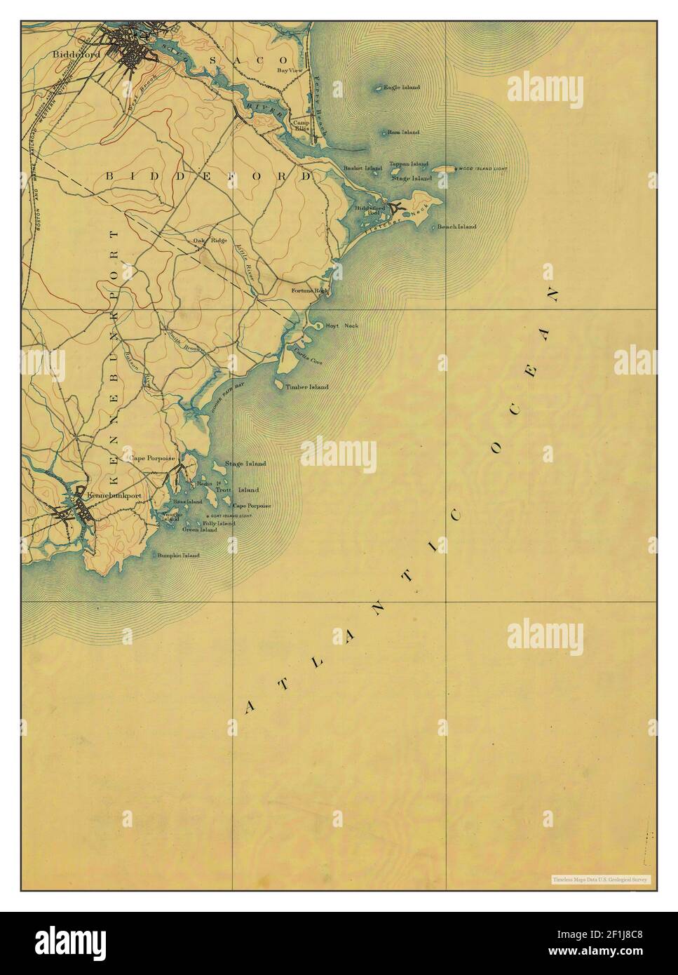 Map of biddeford hi-res stock photography and images - Alamy