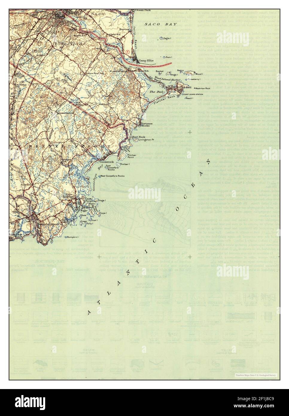Map of biddeford hi-res stock photography and images - Alamy