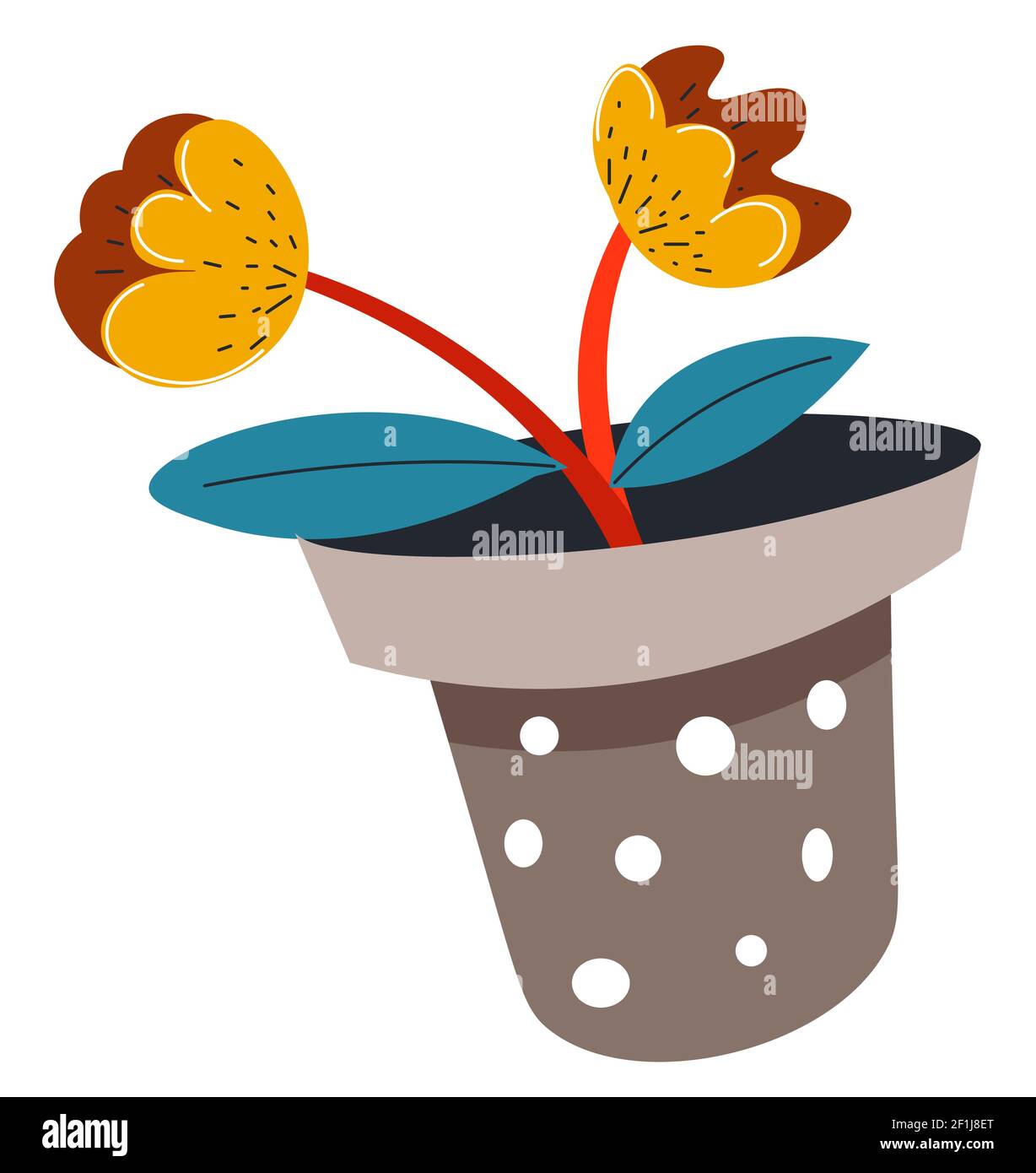 Elegant potted plant Stock Vector Images - Alamy