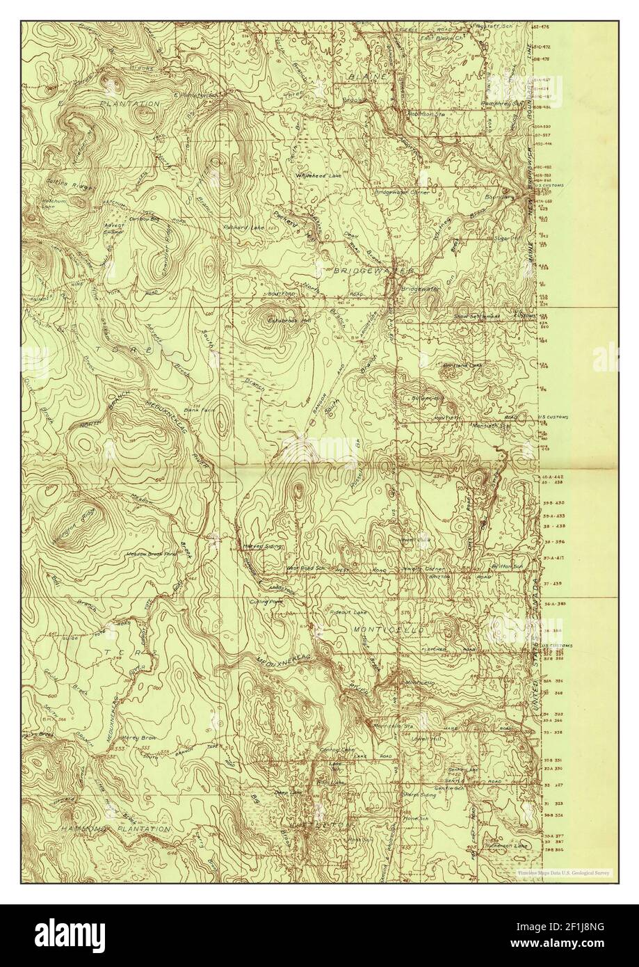 Bridgewater, Maine, map 1934, 1:48000, United States of America by ...