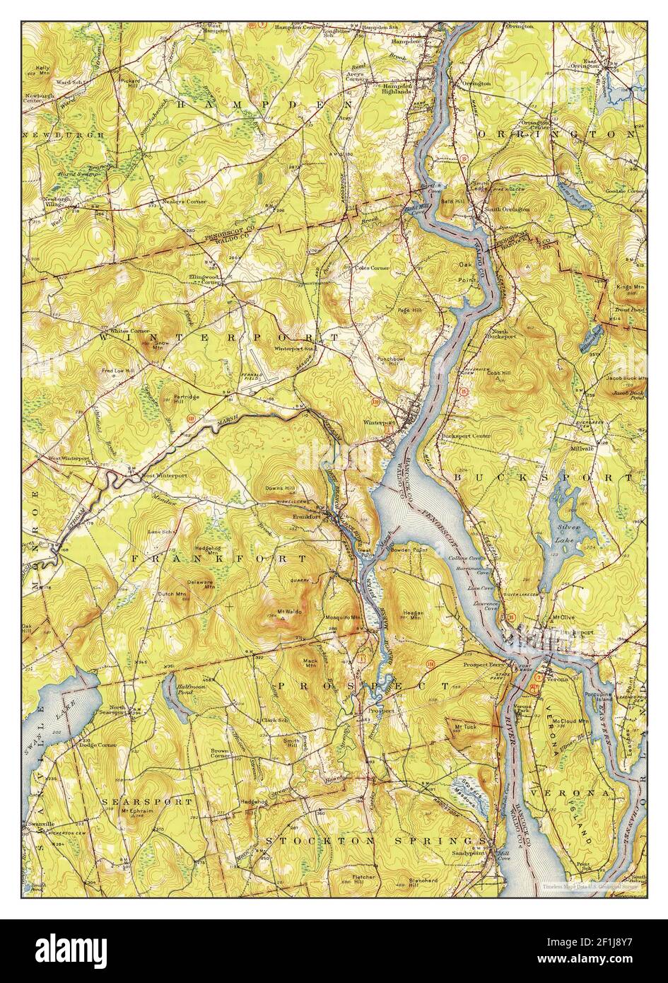 Bucksport map hi-res stock photography and images - Alamy
