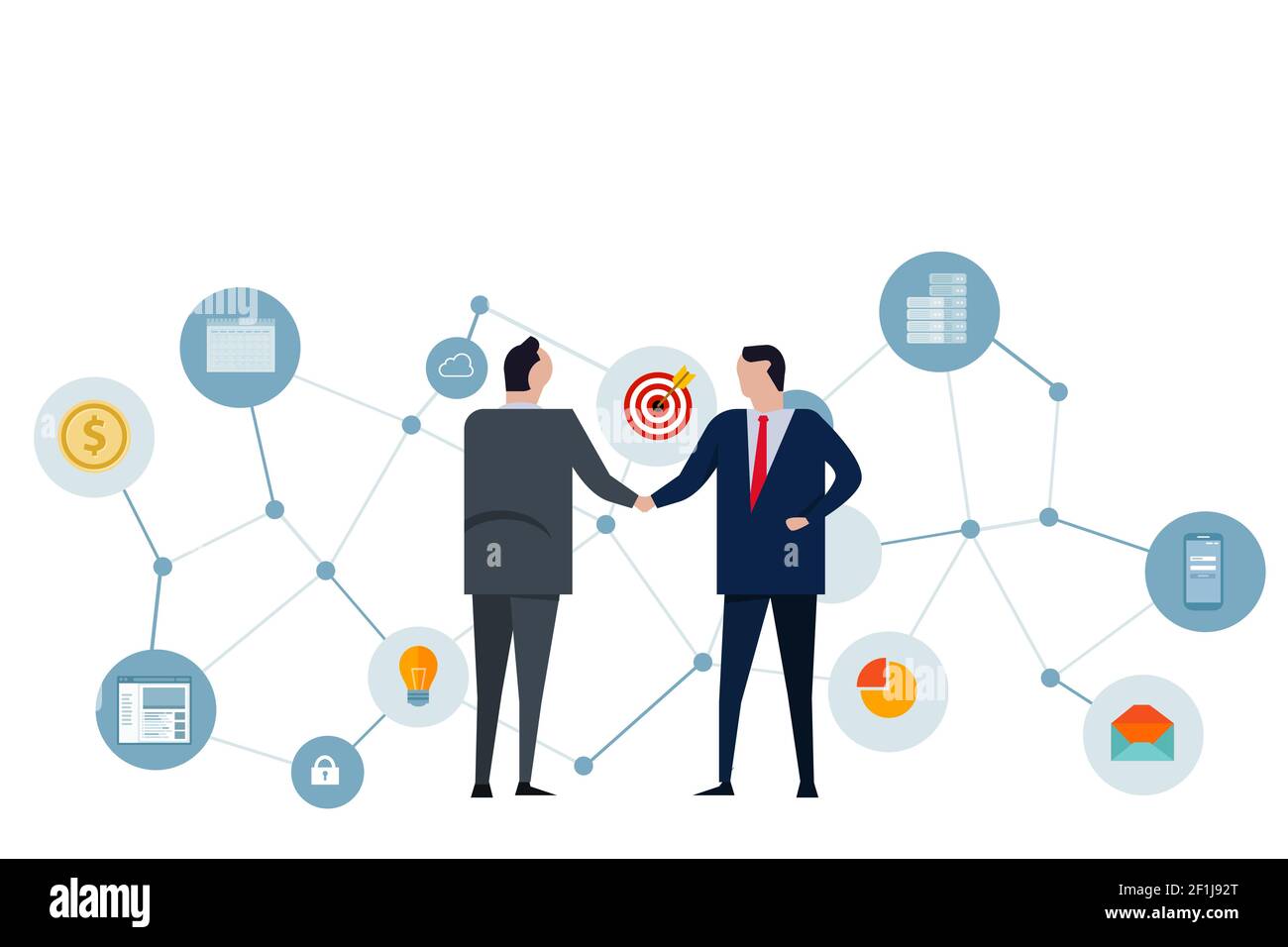 handshake businessman two leader making deals corporate partnership ...