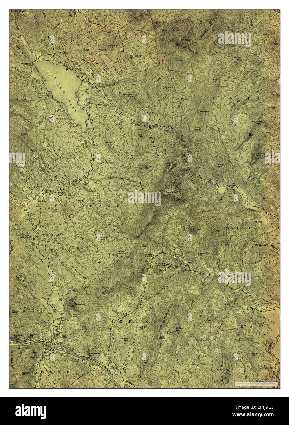 Map of dixfield maine Cut Out Stock Images & Pictures - Alamy