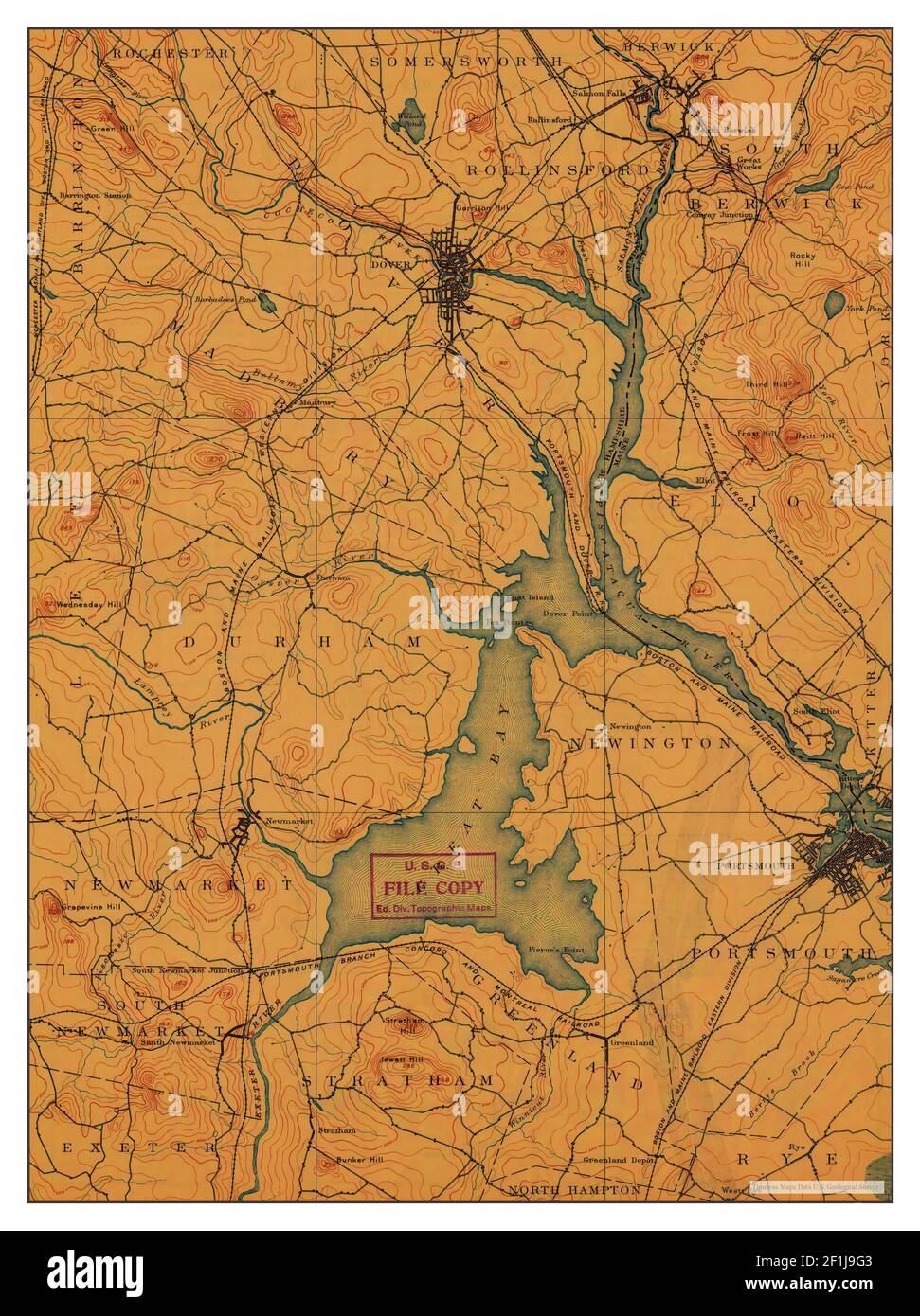 Dover, Maine, map 1893, 1:62500, United States of America by Timeless ...