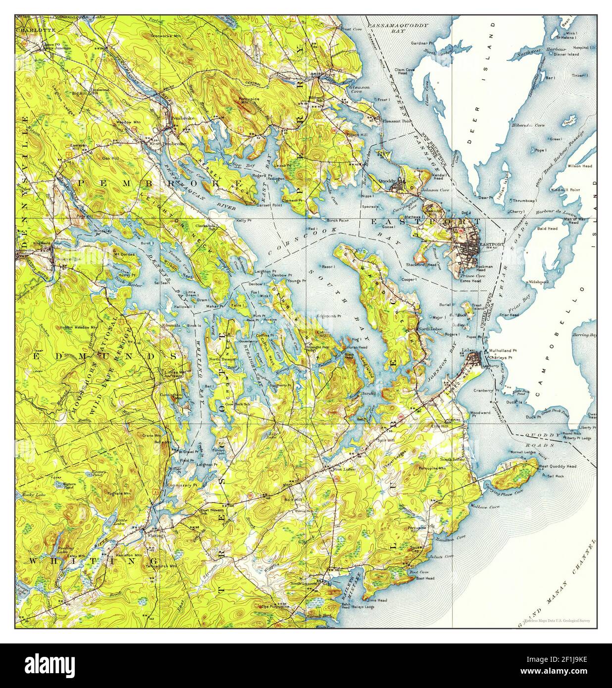 Eastport, Maine, map 1943, 1:62500, United States of America by ...