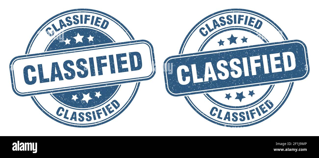 classified stamp. classified sign. round grunge label Stock Vector ...