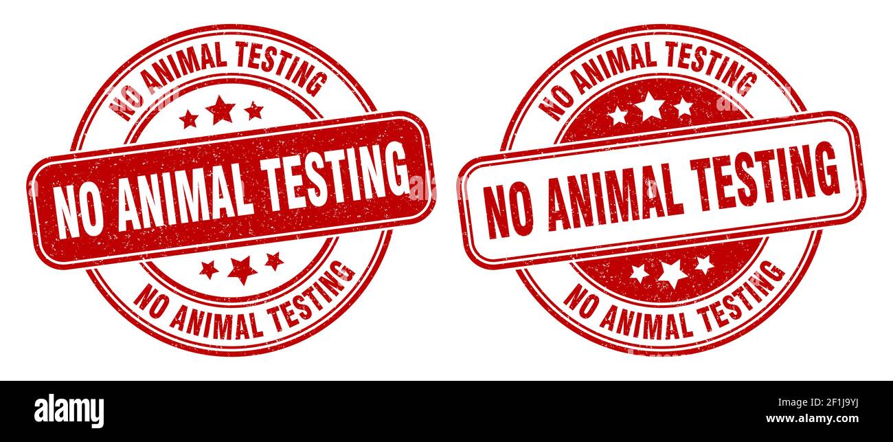 no animal testing stamp. no animal testing sign. round grunge label ...