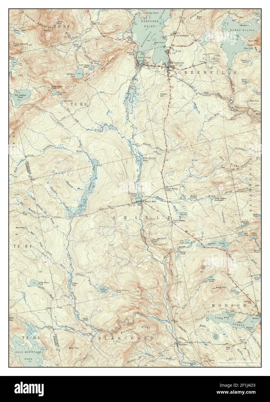 Greenville, Maine, map 1951, 1:62500, United States of America by ...