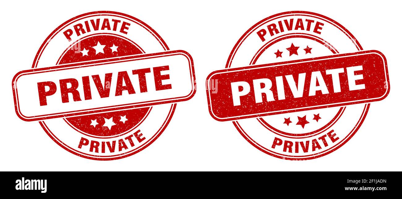 private stamp. private sign. round grunge label Stock Vector Image ...