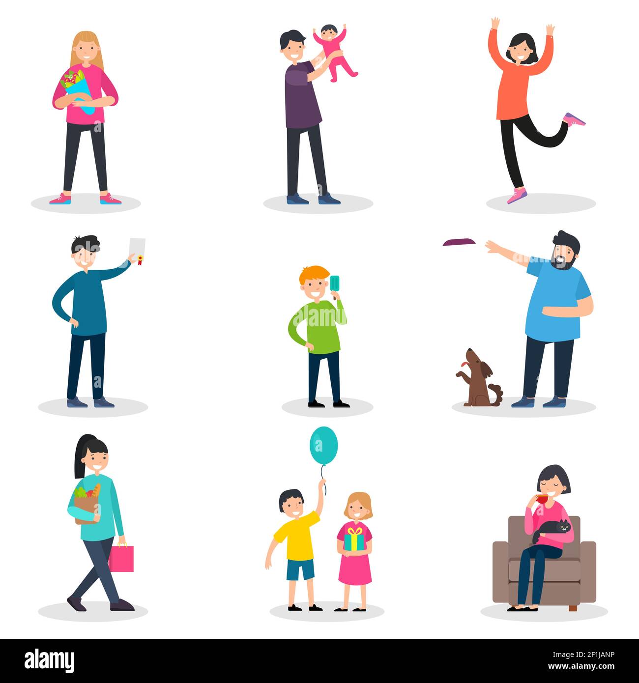 Boy in different situations Stock Vector Images - Alamy