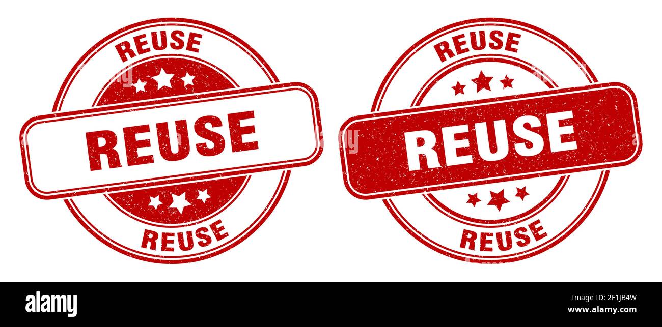 reuse stamp. reuse sign. round grunge label Stock Vector Image & Art ...