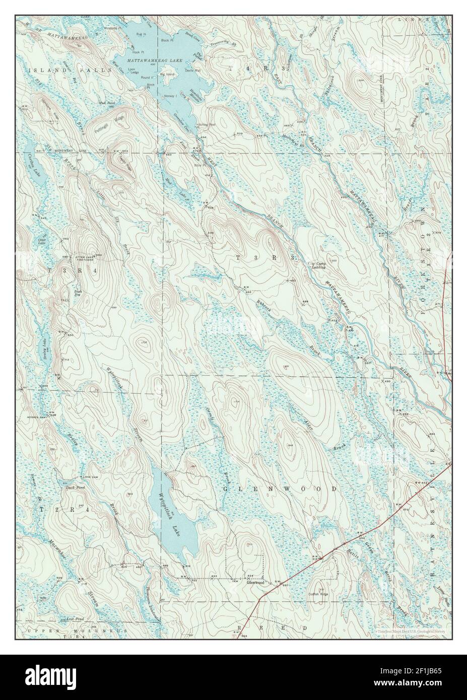 Map of mattawamkeag hi-res stock photography and images - Alamy