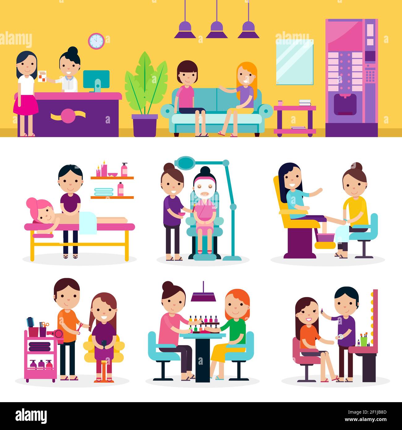 Beauty salon reception reception Stock Vector Images - Alamy